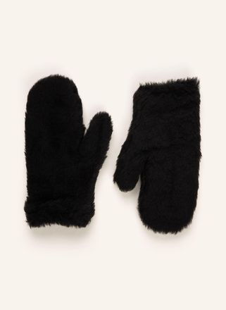 Max Mara Teddyfell-F&auml;ustlinge Ombrato Mit Alpaka schwarz