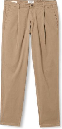 Jack & Jones Herren Jpstbill Jjbowie Pleated Noos Weste, Beige,31W / 34L