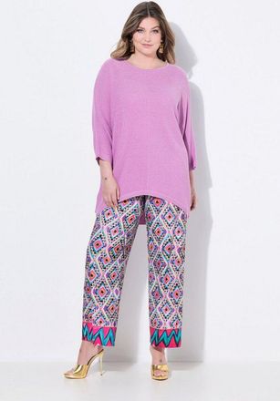 Miamoda Strickpullover Pullover oversized Glitzerstrick Fledermaus-Ärmel