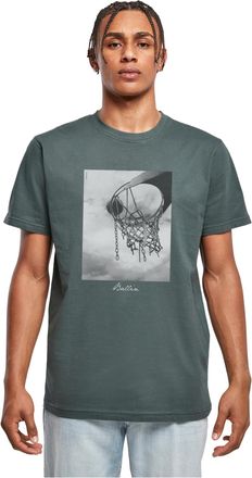 Mister Tee Herren T-Shirt Ballin 2.0 Tee, T-Shirt mit Fotoprint für Männer, Regular Fit, Streetwear, Bottlegreen, L