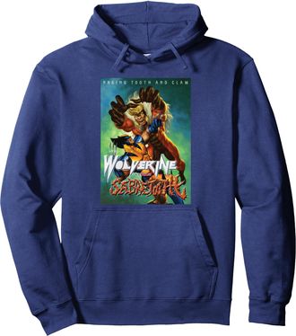 MARVEL X-Men Wolverine Versus Sabretooth Cool Poster Pullover Hoodie