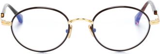 Tom Ford Eyewear Brille mit ovalem Gestell - Braun