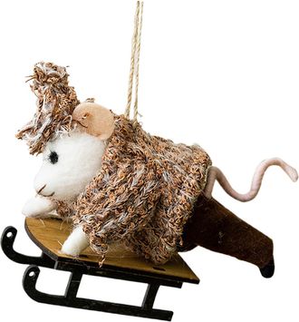 Generico Christmas Tree Plush Felt Pendants - Christmas Tree Ornaments Animals | Cute Animal Ornament Decor for Car | Feiertagsdekoration für Zuhause, Farm, Ga