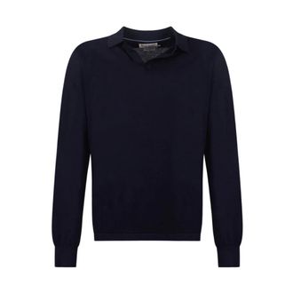 MC2 Saint Barth Homme, Tops, Bleu, Taille: M Sloan Long Cotton Polo