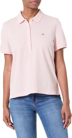 GANT Damen REG Shield SS Pique Polo Polohemd, Faded PINK, S