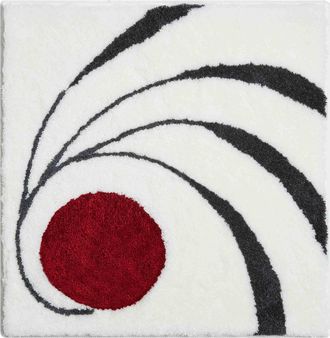 GRUND COLANI Exklusiver Designer Badteppich 100% Polyacryl, ultra soft, rutschfest, ÖKO-TEX-zertifiziert, 5 Jahre Garantie, Colani 18, WC-Vorlage o.A. 60x60