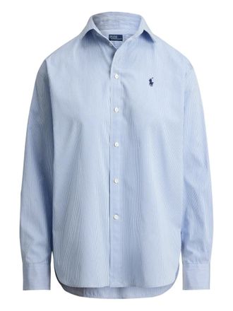 Polo Ralph Lauren chemise en coton &agrave; rayures - Bleu