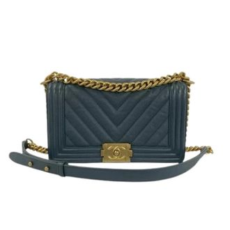 Chanel Pre-owned Sac bandouli&egrave;re Boy en cuir Caviar - Femme - Pre-owned - Bleu - Taille: ONE Size
