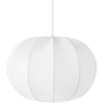 Beliani Hängelampe Weiß mit Nylon Schirm Modernes Design Beleuchtung Hängeleuchte Esszimmer Wohnzimmer Schlafzimmer