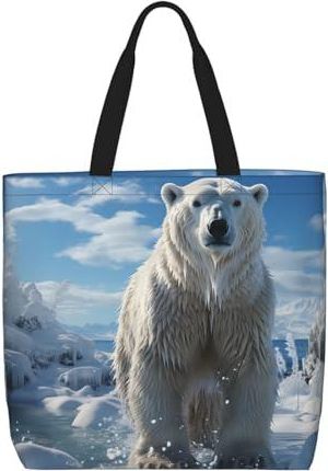 Generic Ours Blanc Sac &Agrave; Bandouli&egrave;re L&eacute;ger Sacs D&eacute;contract&eacute; Sac A Main Femme Pour Universit&eacute; Plage Gym