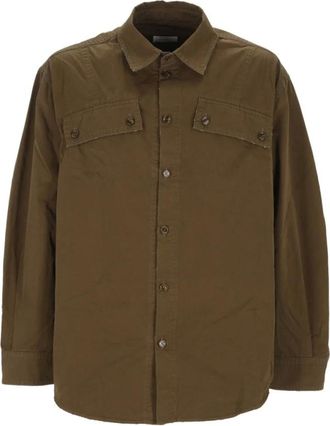 Off-white Homme, Vestes, Vert, Taille: S Bookish GD Popl Over Milit Shirt