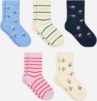 Arket Baumwollsocken 5er-Pack -Wei&szlig;