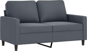 vidaXL 2-Sitzer-Sofa Dunkelgrau 120 cm Samt - Vidaxl