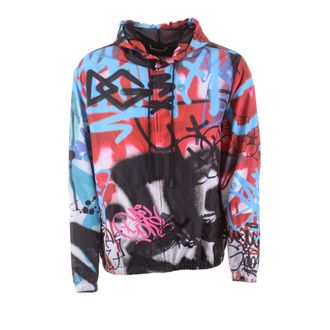 Dolce & Gabbana Homme, Vestes, Multicolore, Taille: XL Veste &agrave; capuche Graffiti
