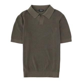 Ermenegildo Zegna Homme, Tops, Gris, Taille: L Polo en coton premium