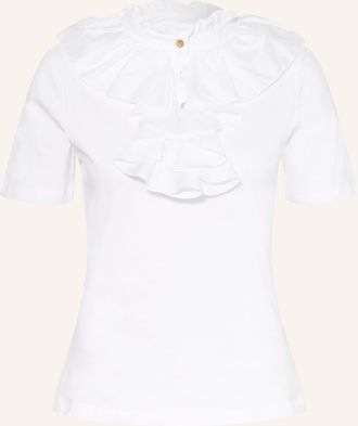 Rich & Royal T-Shirt Mit R&uuml;schen weiss