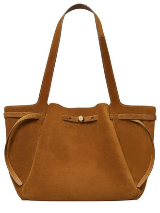 Tory Burch Womens Romy Tote Bag Beige Bovine Leather Handbags Hand