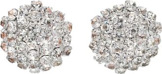 Self Portrait Femme, Accessoires, Gris, Taille: ONE Size Boucles doreilles fleur en cristal