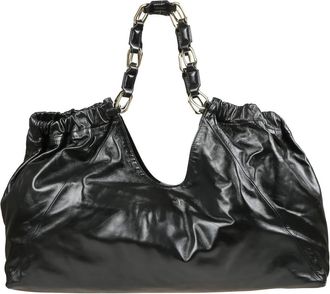 Anine Bing Shopper & Totes - Oversized Nappa Leather Tote With Gold-Tone Hardwa - Gr. unisize - in Schwarz - für Damen