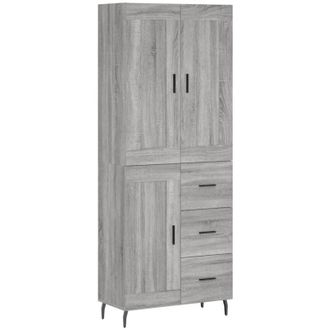 vidaXL Highboard Grau Sonoma 69,5x34x180 cm Holzwerkstoff Vidaxl