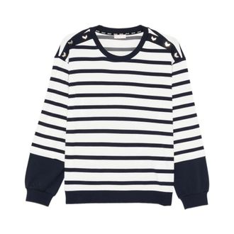 Liu Jo Femme, Pulls, Multicolore, Taille: 36 FR SweaT-shirt &agrave; Rayures