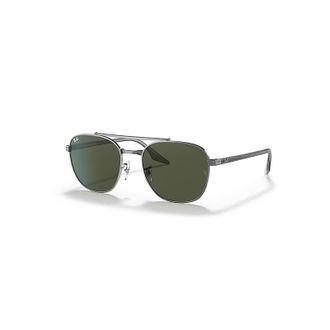 Ray-Ban Rb3688 Sonnenbrillen Grau Auf Transparent Fassung Gr&uuml;n Glas 55-19