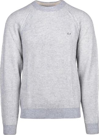 Sun 68 Homme, Pulls, Gris, Taille: XL Pull c&ocirc;tel&eacute;