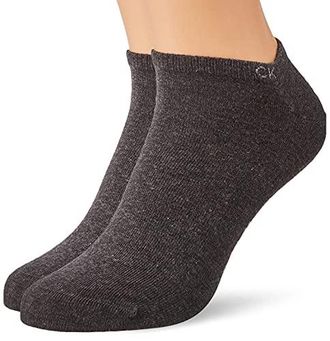 Calvin Klein Casual Mens Liner Socks 2 pack, Basket Pour des hommes, dark grey melange, 39/42