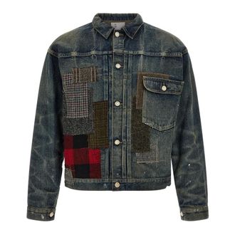 Junya Watanabe Veste en jean patchwork - Homme - Vestes - Bleu - Taille: L