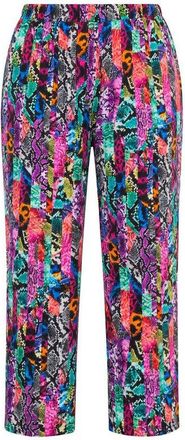 Ulla Popken Schlupfhose Jerseyhose Schlangenmuster gerades Bein