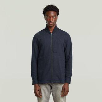 G-Star Bomber Collar Zip Overshirt - Dunkelblau - Herren