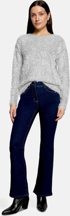 Betty Barclay Sweatshirt BETTY BARCLAY Damen mit Kordelzug, Damen, Gr. 36, grau (cream, khaki), Steppware, Obermaterial: 68% Polyester, 30% Baumwolle, 2% Elasthan, 