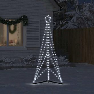 Festnight Led Weihnachtsbaum Aussen 182 cm 363 LEDs Beleuchtet Tannenbaum Outdoor Lichterbaum Drau&szlig;en Lichterpyramide Weihnachtsbaum Kegelform Metall Weihnachts