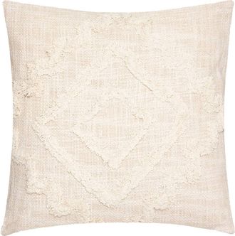 Atmosphera Atmosphera - Kissen Inca aus getufteter Baumwolle in Elfenbein 40x40 cm - Model 1