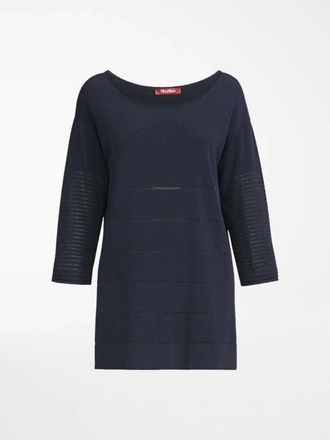 Max Mara Femme, Tops, Bleu, Taille: 40 FR Haut Tricot Floral