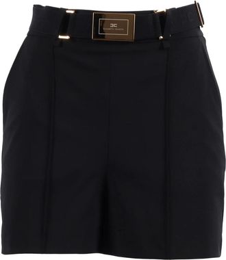 Elisabetta Franchi Femme, Shorts, Noir, Taille: 42 FR Short Cintura