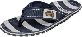 Gumbies Originals Blau - Flip Flops aus recycelten Materialien - robuste Sohle aus wiederverwerteten Autoreifen, weiches Fußbett aus Canvas-Baumwolle, bequeme