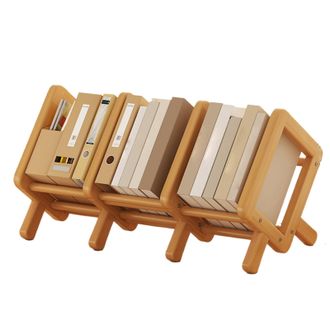 Generico B&uuml;cherregal f&uuml;r Schreibtisch, B&uuml;cherregal, einziehbar, aus Holz, dekorativ, f&uuml;r Wohnzimmer, B&uuml;ro, Zuhause, Kinderecke