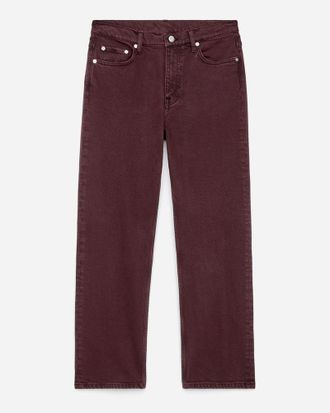 Arket JADE Cropped Slim Jeans -Rot