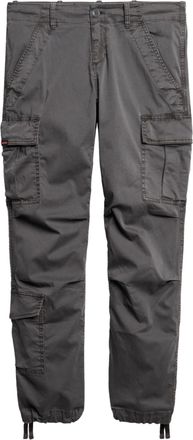 Superdry Damen Gerade Cargohose mit niedriger Leibhöhe Asphaltgrau 42
