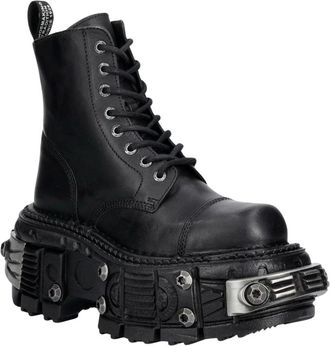 New Rock Femme, Chaussures, Noir, Taille: 41 EU M.mili083C.c71 Bottine &agrave; Plateforme