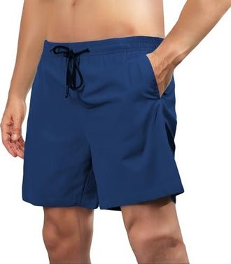 Generic Short de bain pour homme - Short de plage d&eacute;t&eacute; - S&eacute;chage rapide - Short de bain pour homme, bleu, XXL
