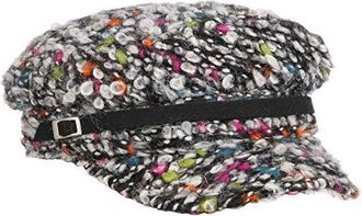 Lierys Casquette Marin Multicolour Woolby Femme - Made in Italy pour lhiver Laine avec &eacute;tiquette visi&egrave;re, Doublure Hiver Automne-Hiver - Taille Unique Anthra