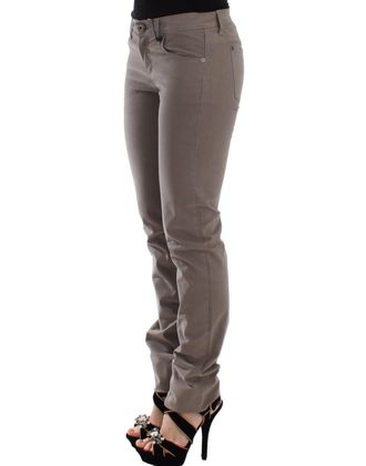 Ermanno Scervino Womens Taupe Beige Slim Jeans Denim Pants Skinny Cotton