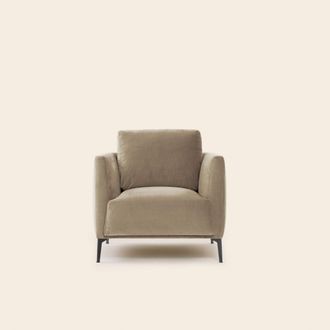 Madura Fauteuil Odelle Velours beige chic - BEIGE