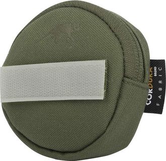 Tasmanian Tiger TT Tac Pouch Round VL Beschriftbarer Rucksack Zusatz-Taschen Organizer Rund mit Klett-Rückseite 8 x 8 x 2 cm (Oliv)