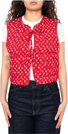 Levi's Femme, Vestes, Rouge, Taille: 36 FR Rue Liner Vest