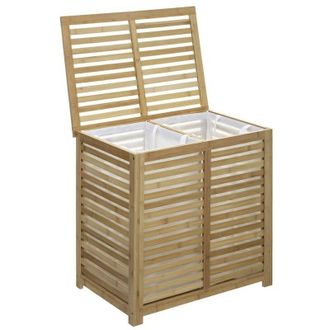 5five Simply Smart Panier &agrave; linge double Sicela bambou