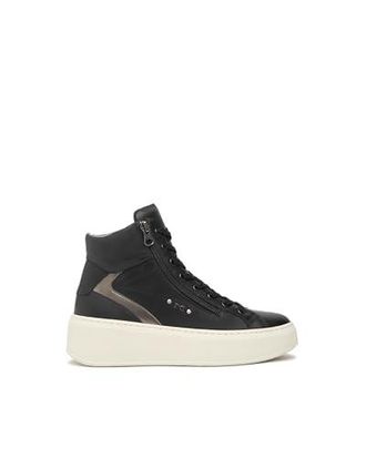 Nero Giardini I514213D Sneakers Femme en Cuir Et Mati&egrave;re Technique - Noir 37 EU