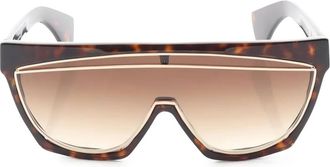 Loewe 2010s Sonnenbrille mit geometrischem Gestell - Braun